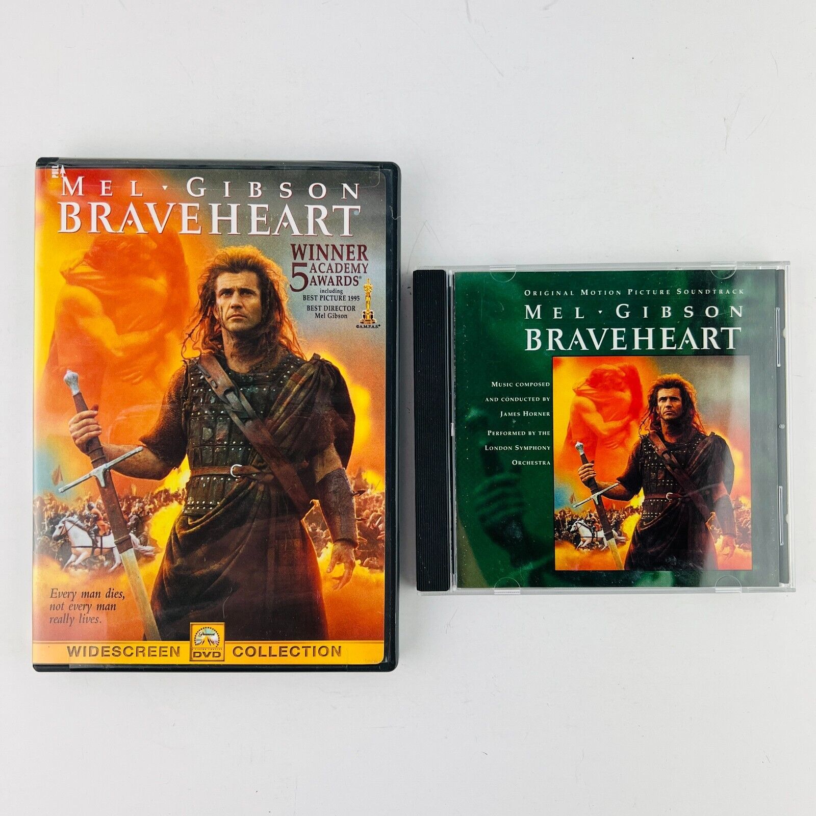 Braveheart Widescreen Collection DVD & CD Soundtrack Mel Gibson, Sophie ...