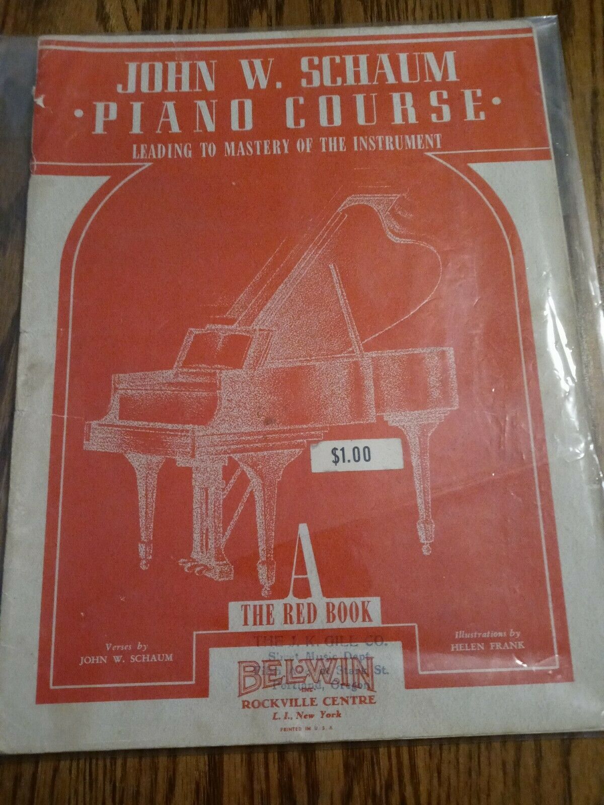 John W Schaum Piano Course The Red Book - Sheet Music Book 1945 ...
