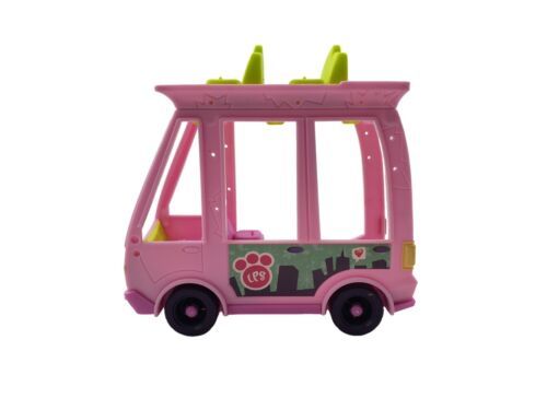 2015 LPS Littlest Pet Shop Pink Green Shuttle Bus Van Plastic Toy ...