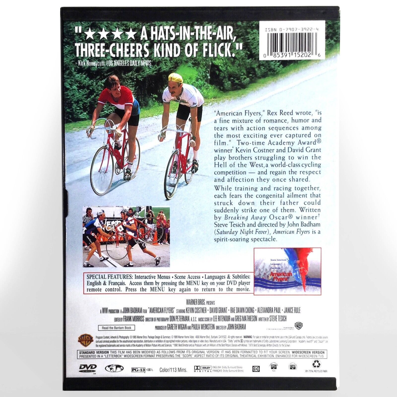 American Flyers (DVD, 1985, Widescreen) Kevin Costner Rae Dawn Chong ...