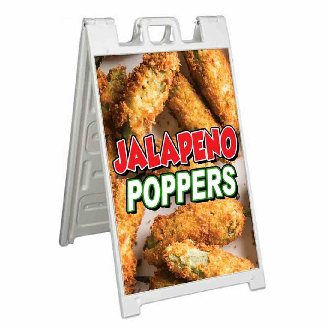 JALAPENO POPPERS Signicade 24x36 Aframe Sidewalk Sign Banner Decal FOOD ...