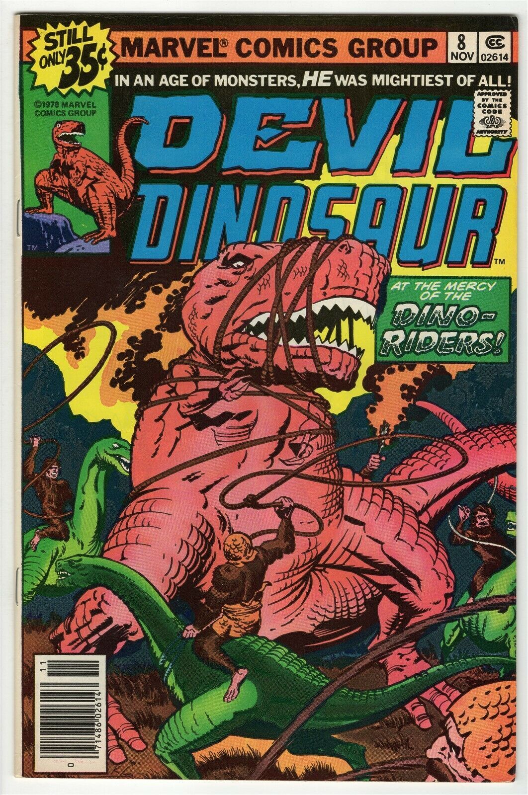 Devil Dinosaur #8 ORIGINAL Vintage 1978 Marvel Comics Jack Kirby ...