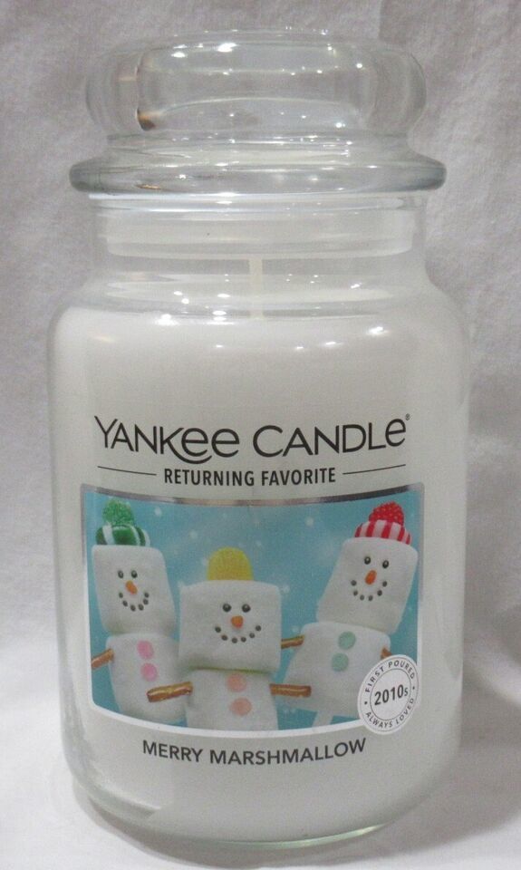 Yankee Candle Large Jar 110-150 hrs 22 oz Returning Favorite MERRY ...