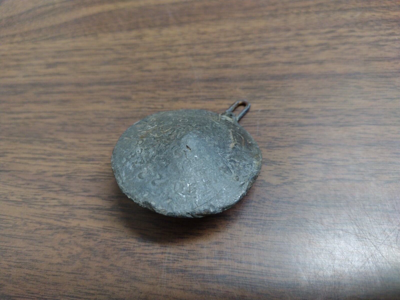 VERY EARLY Lead Pendulum Bob Clock Part WITH WORN Stamped MARKINGS can ...