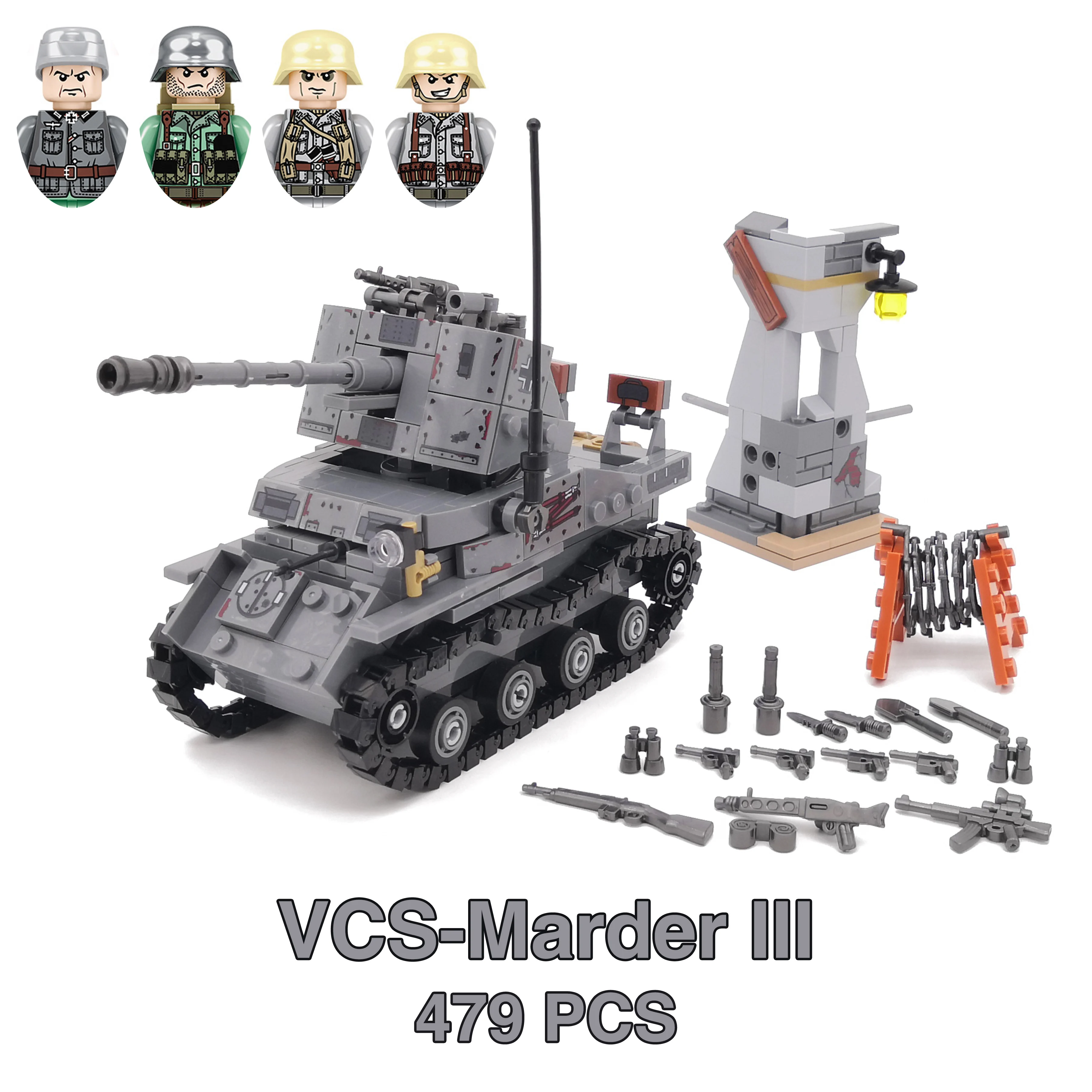 Military Tank T-34 Sherman Panzer IV BF109 Fighter Russia MOC WW2 Army ...