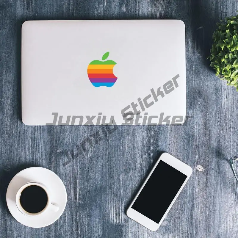 Personality Classic Apple Sticker Laptop DECAL 80s' Retro Logo for ...