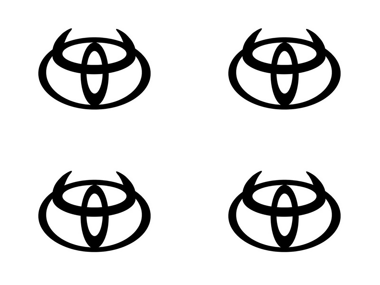 Toyota #21 - Set of 4 Metal Stickers for Wheel Center Caps Logo Badges ...