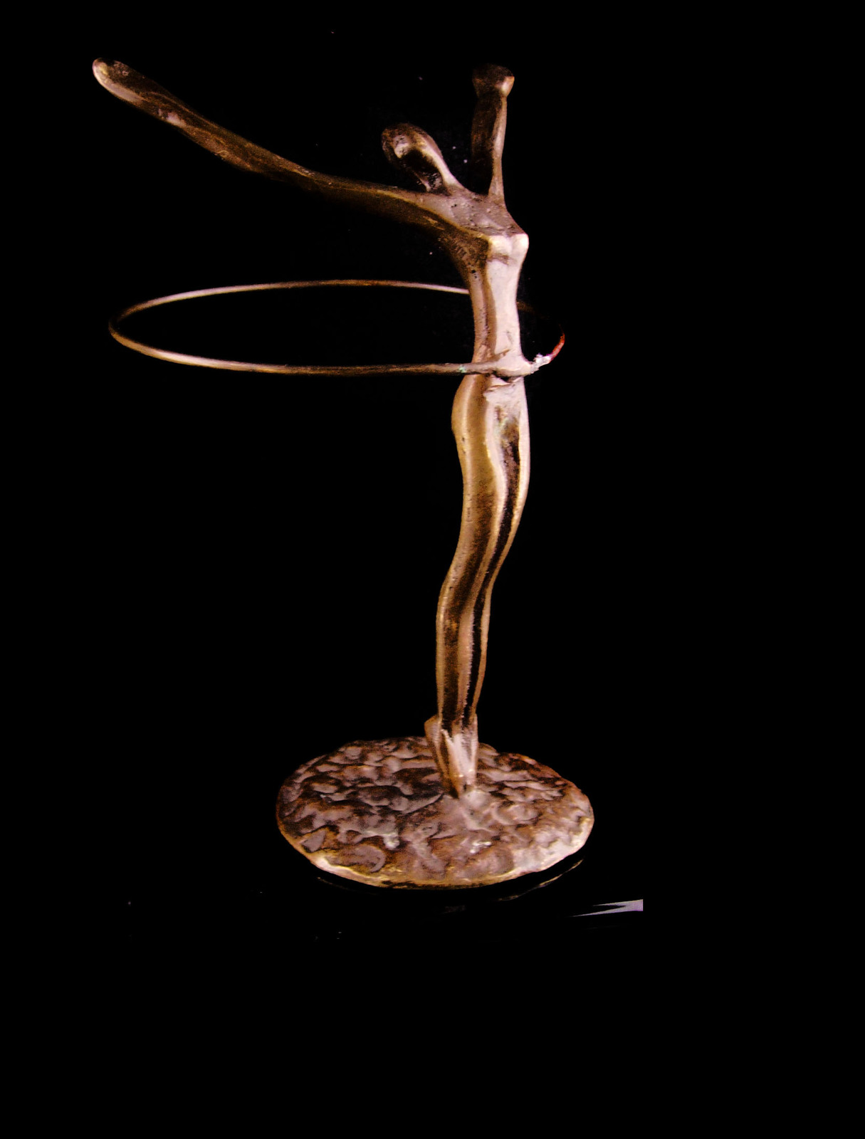 Mid Century Modern Nude Sculpture Art Deco Bronze Statue Hula Art