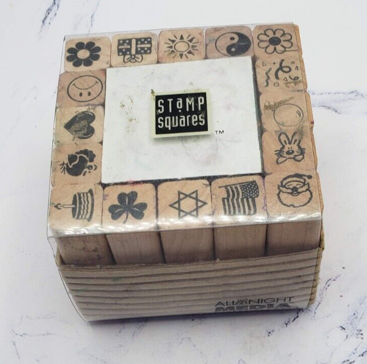 All Night Media 2901Q Symbols Set 16 Rubber Stamp Squares Holidays and ...