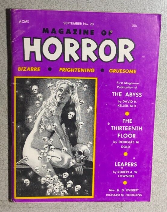 MAGAZINE OF HORROR #23 digest magazine Virgil Finlay cover 1968 ...