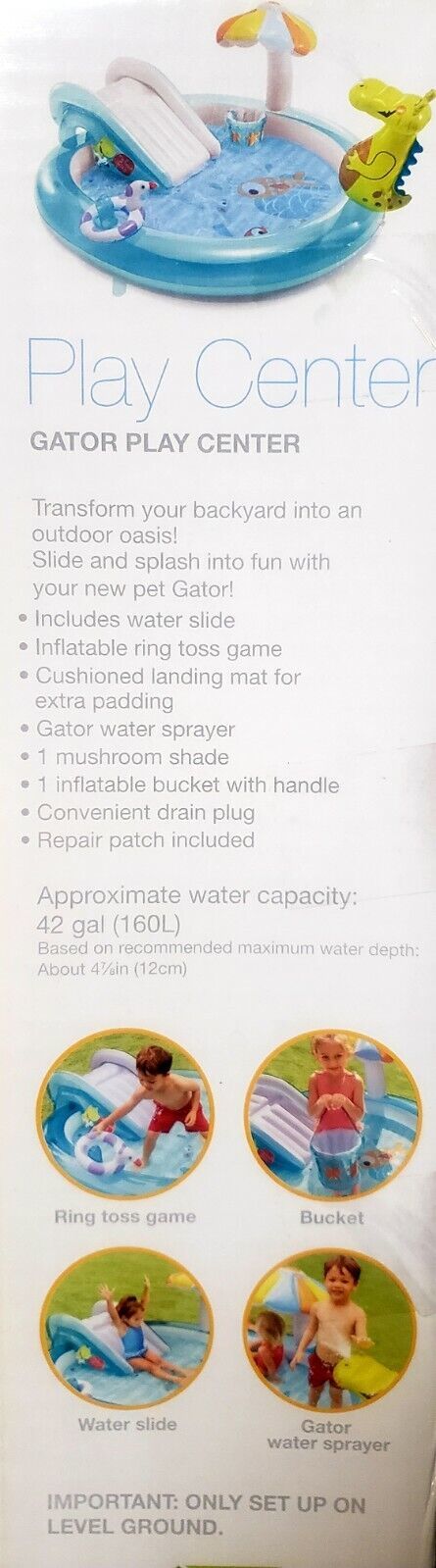 Intex Gator Play Center Pool Water Side Sprinkler NEW NIB Summer Fun ...