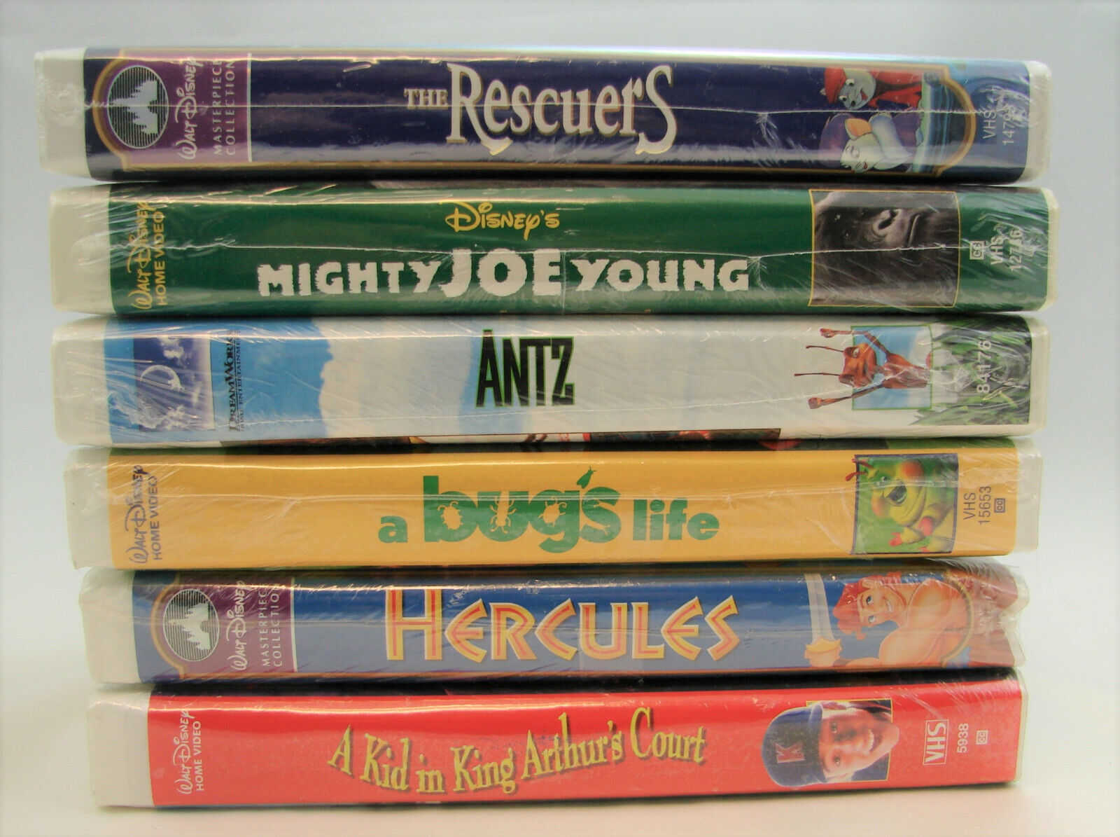 VTG Disney VHS Lot Rescuers Dreamworks Antz Bug's Life Hercules Joe ...