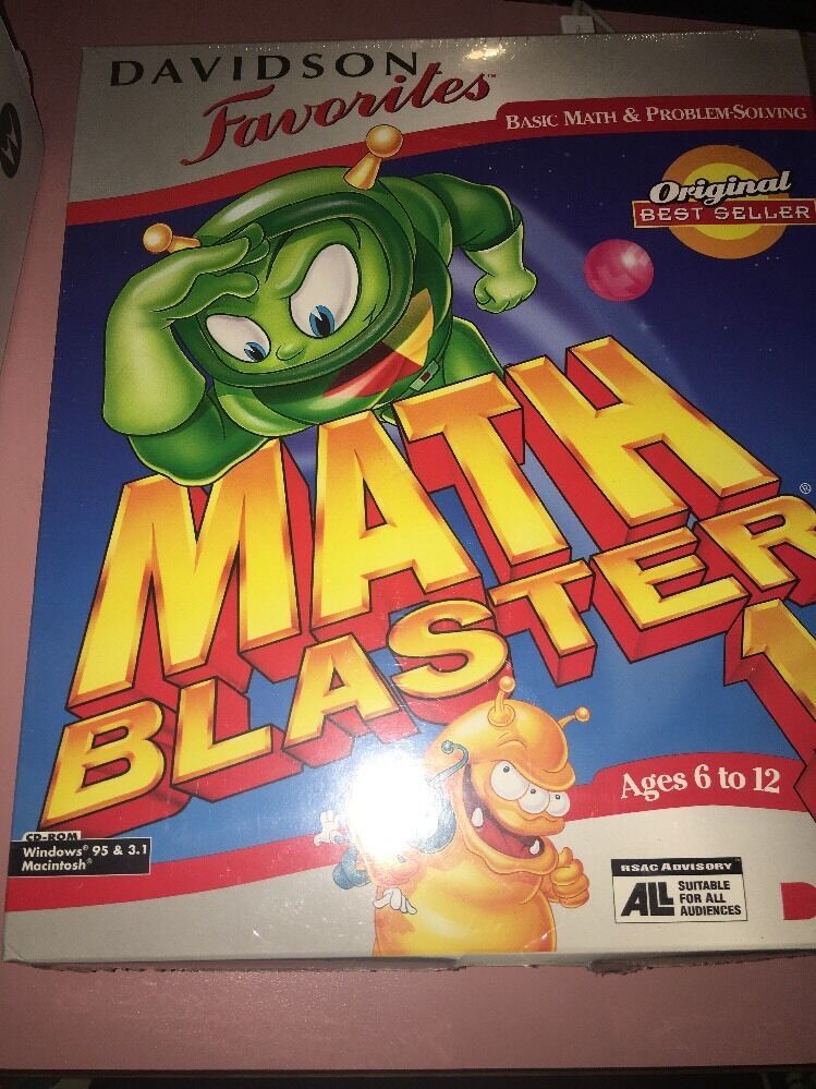 DAVIDSON MATH BLASTER 1 CD-ROM WINDOWS 95 3.1 MAC BRAND NEW IN BOX ...