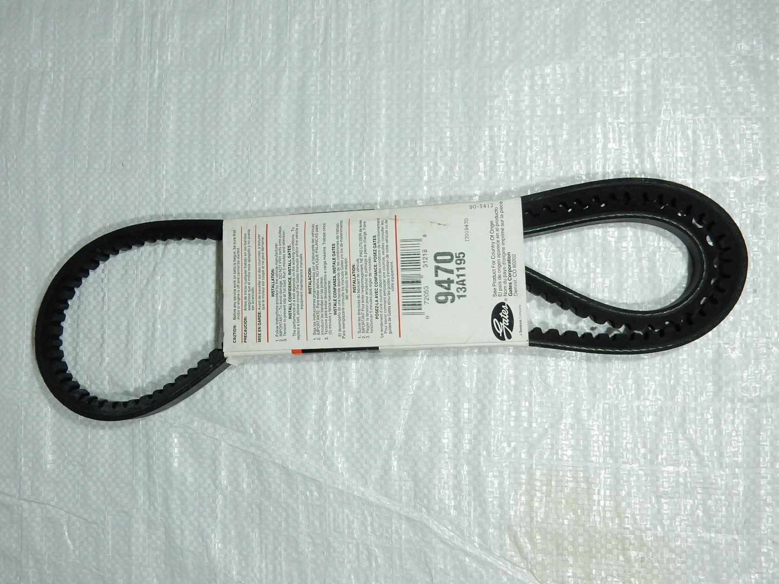 V-Belt 9470 Gates Automotive XL 13A1195 Green Stripe fits L4 L6 V8 ...