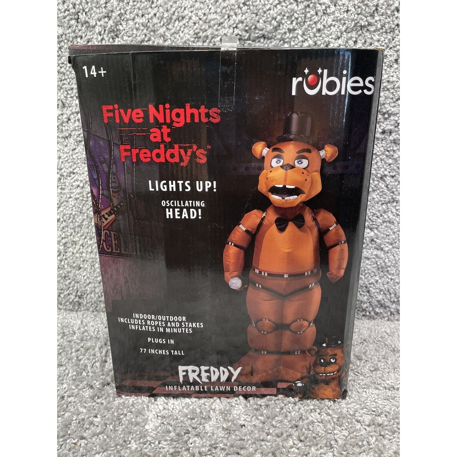 Five Nights At Freddy's Freddy Fazbear Inflatable Lights Up Lawn ...