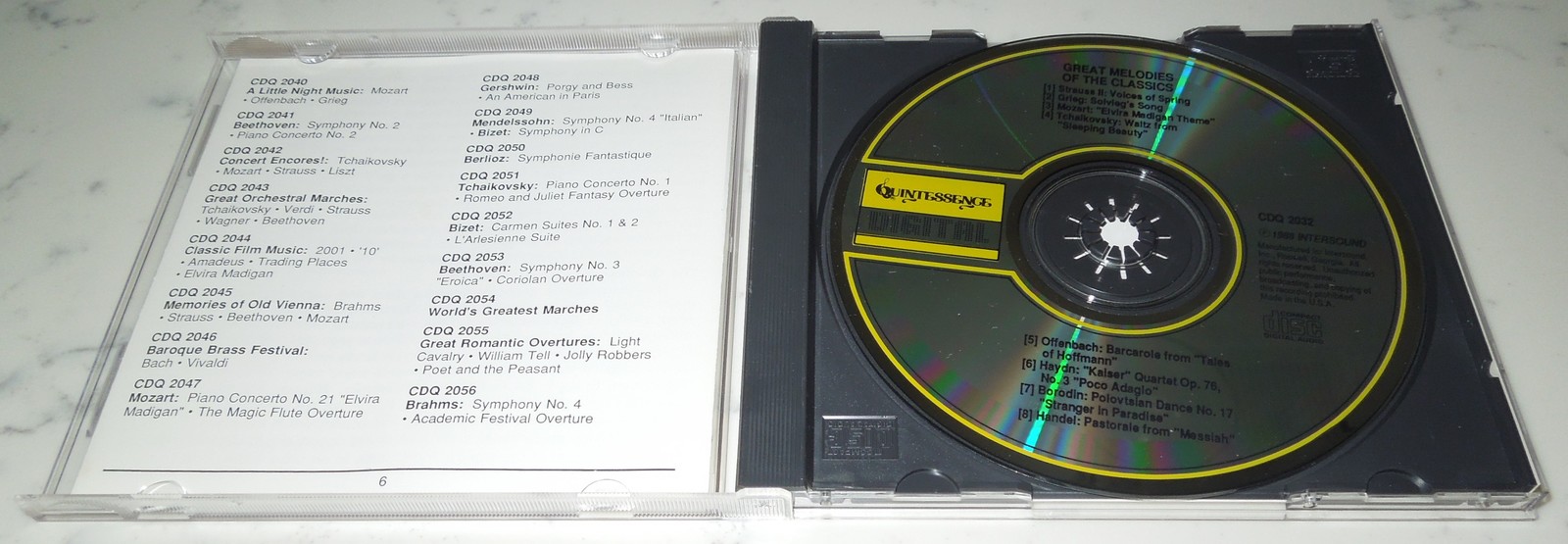 GREAT MELODIES OF THE CLASSICS (Music CD 1990) Mozart Tchaikovsky ...