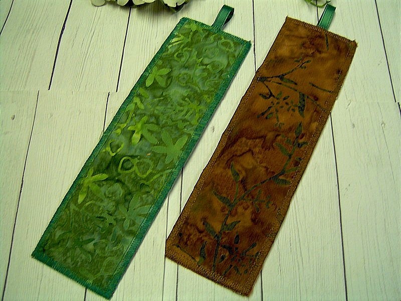 Handmade "AUTUMN" 2 Reversible Batik Patchwork Bookmarks - Stocking ...