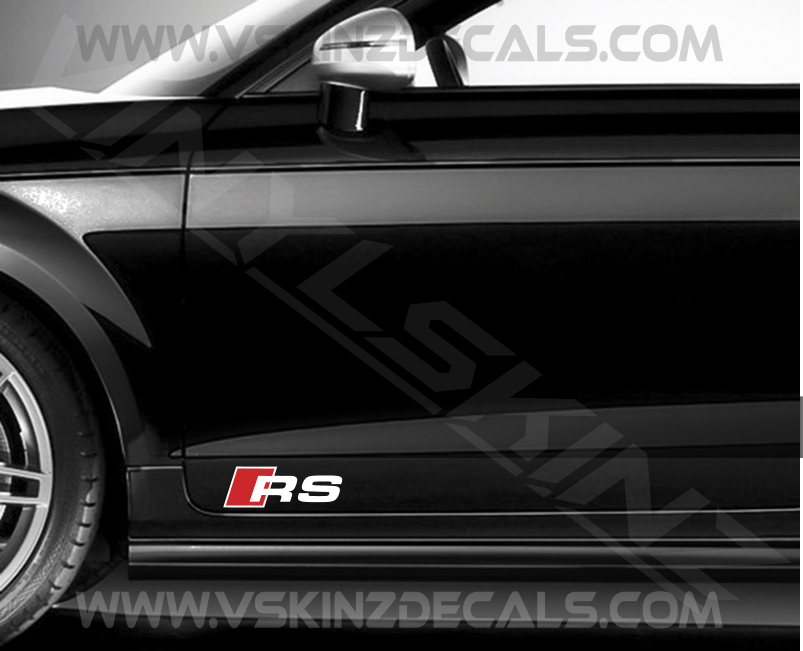 Audi RS Logo Premium Cast Door Decals Kit Stickers RS3 RS4 RS5 RS6 TTRS ...