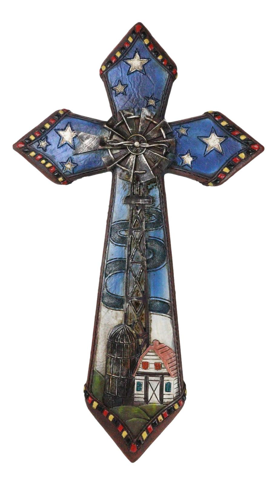 Rustic Country Windmill By Cottage Barn Home With Starry Night Skies ...