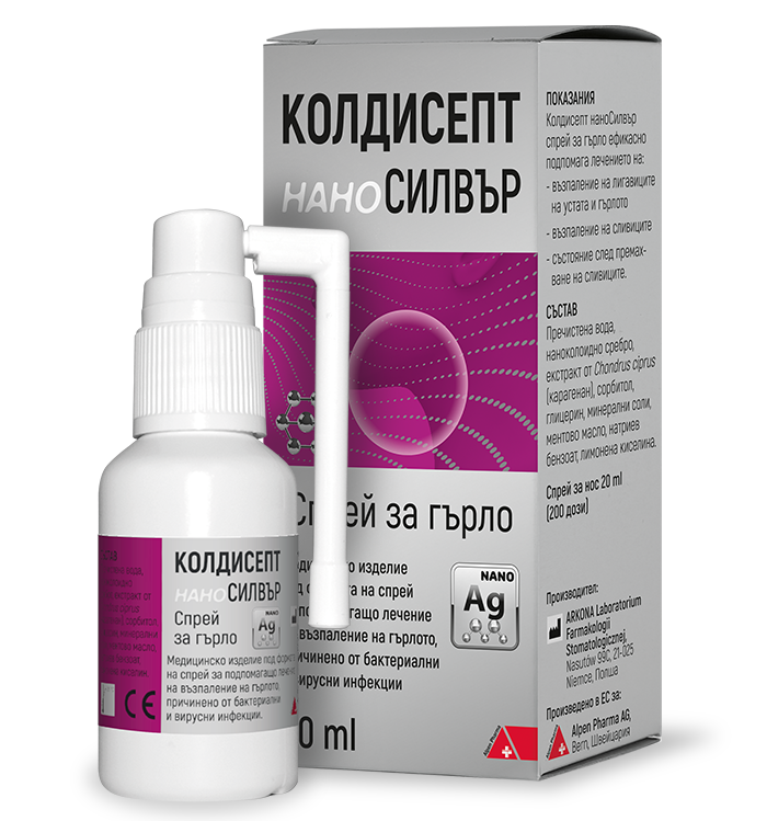 ColdiSept NANO SILVER 20ml Spray for Sore Throat Viral Cold flu - Cough ...