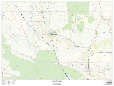 Kern County, California Laminated Wall Map (MSH) - Maps & Atlases