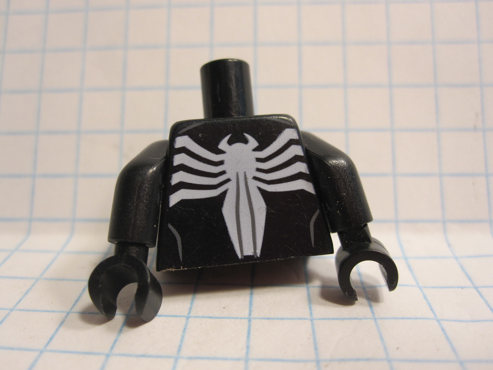 Lego part #973pb1622c01: Spider-Man Black Suit Torso w/ Muscles, Spider ...