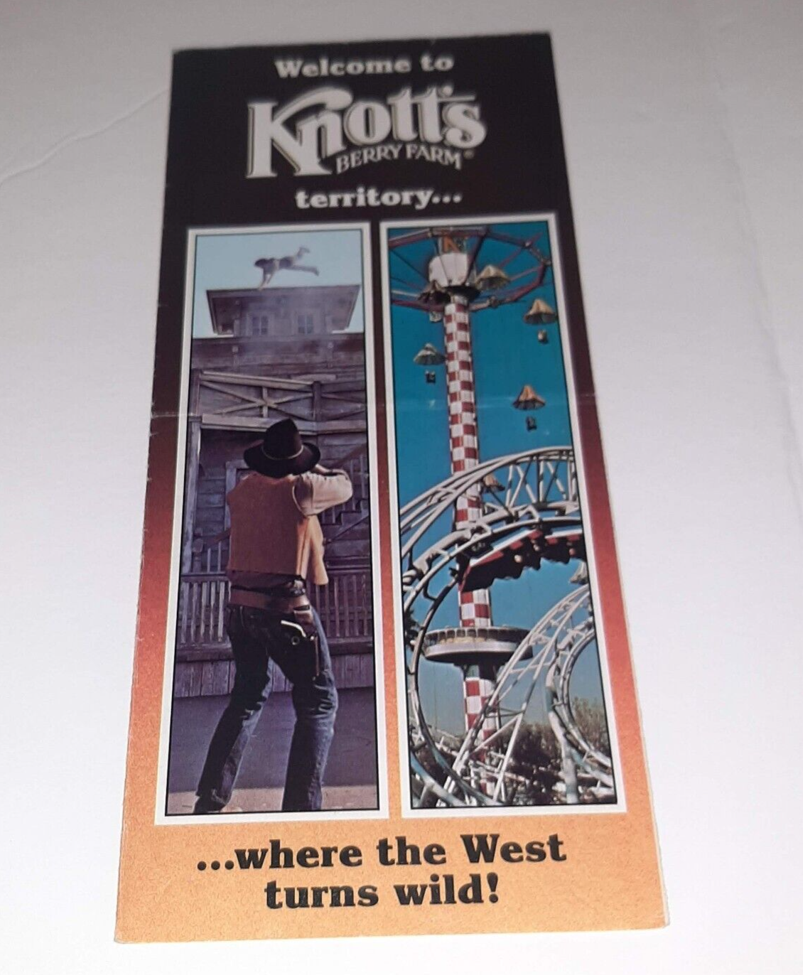Vtg 1977 Knott's Berry Farm Park Map Poster Brochure - Amusement Parks