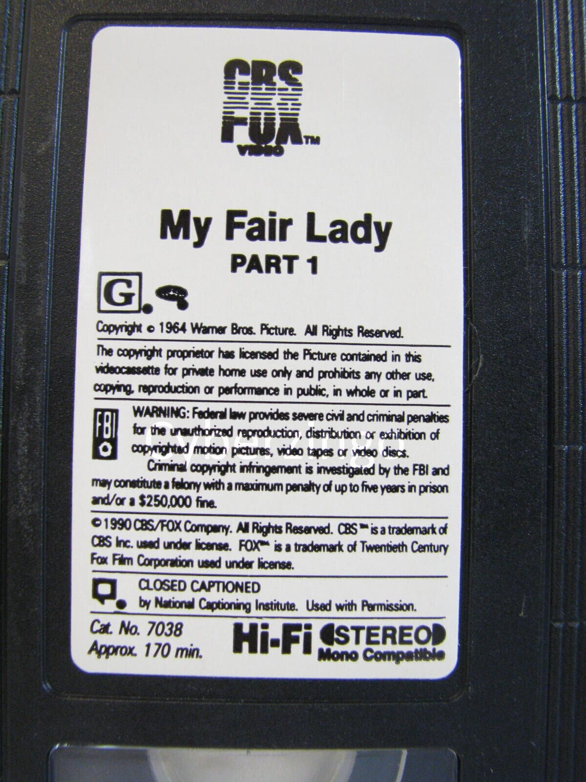 My Fair Lady Audrey Hepburn Rex Harrison VHS Tape - VHS Tapes