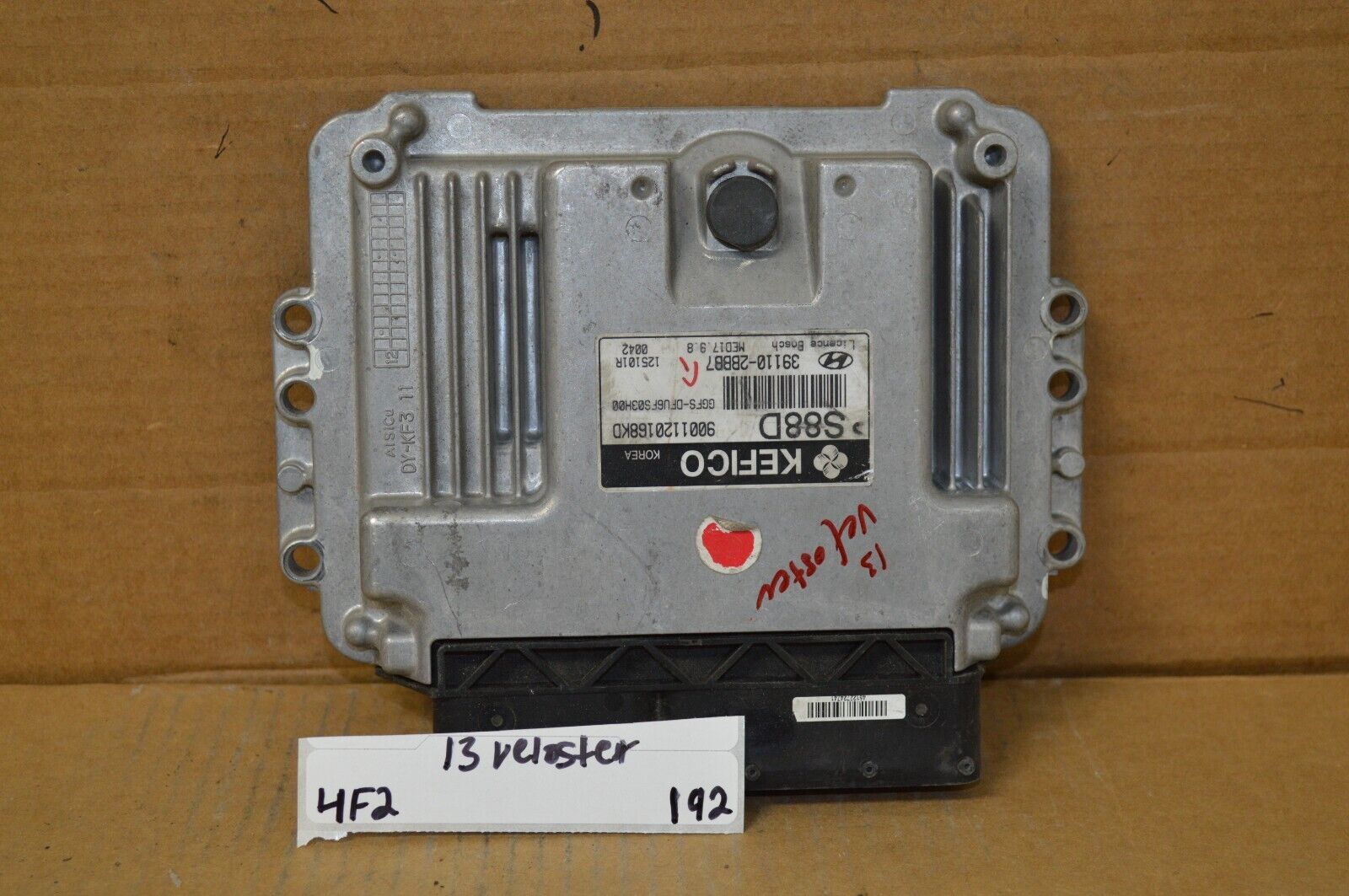 2013 Hyundai Veloster Engine Control Unit ECU 391102BBB7 Module 192-4F2 ...