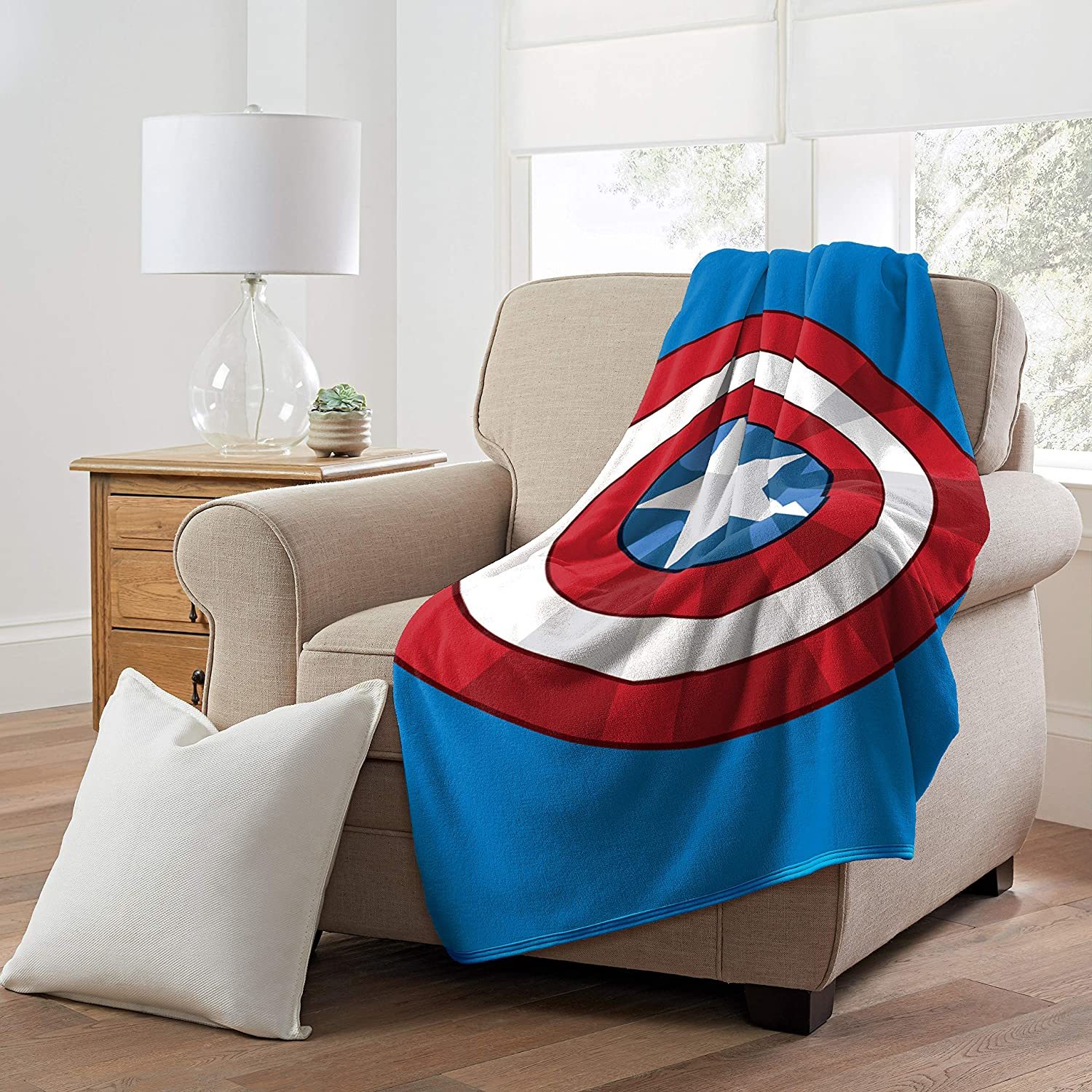 Marvel'S Avengers, "The Shield" Micro Raschel Throw Blanket, 46" X ...