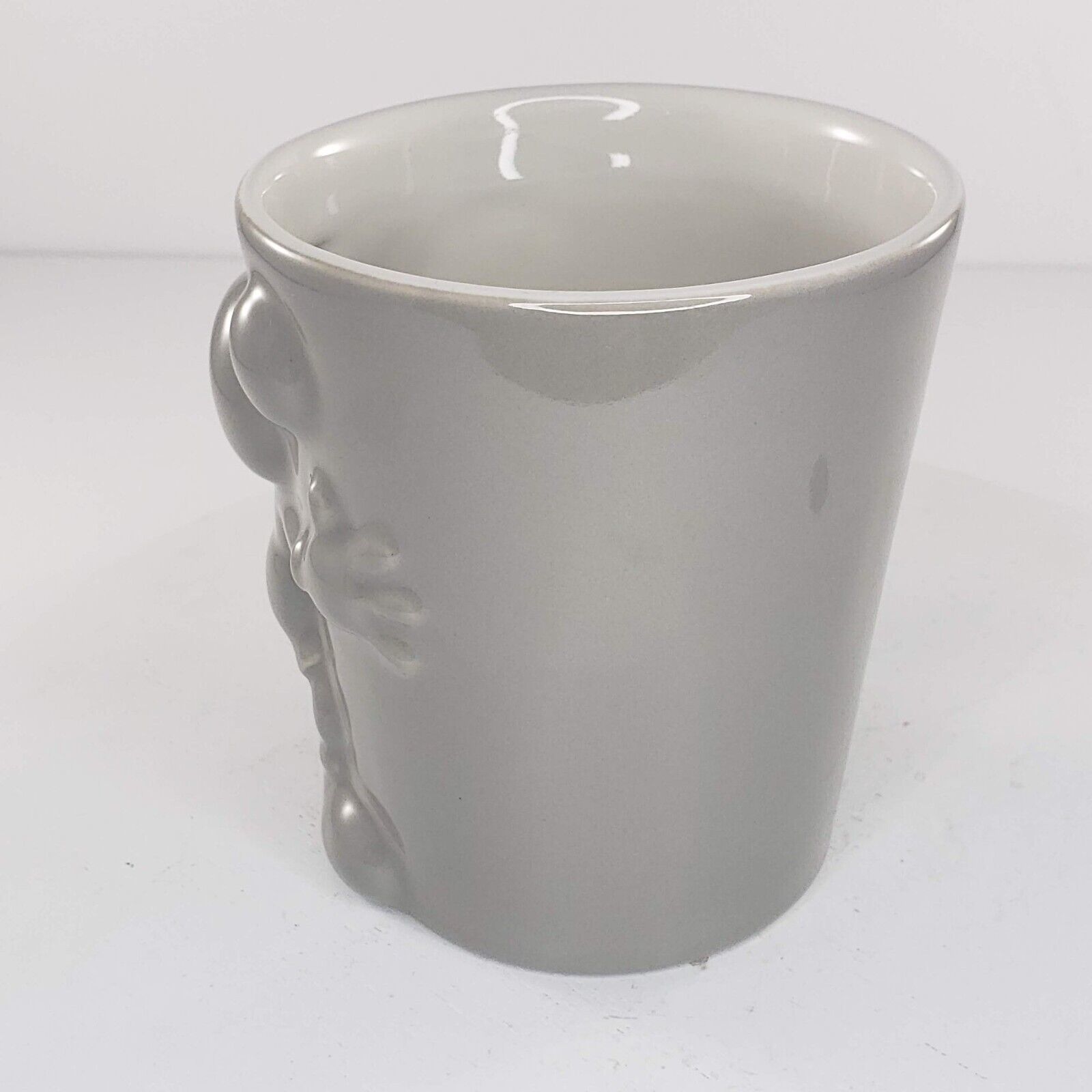 Disney Mickey Mouse Splat Figural Grey Coffee Mug Cup - Disneyana