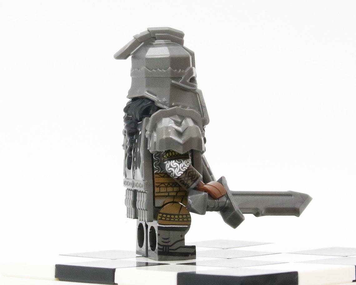 The Hobbit Iron Hills Dwarf Armored Swordsman Minifigures Weapons ...