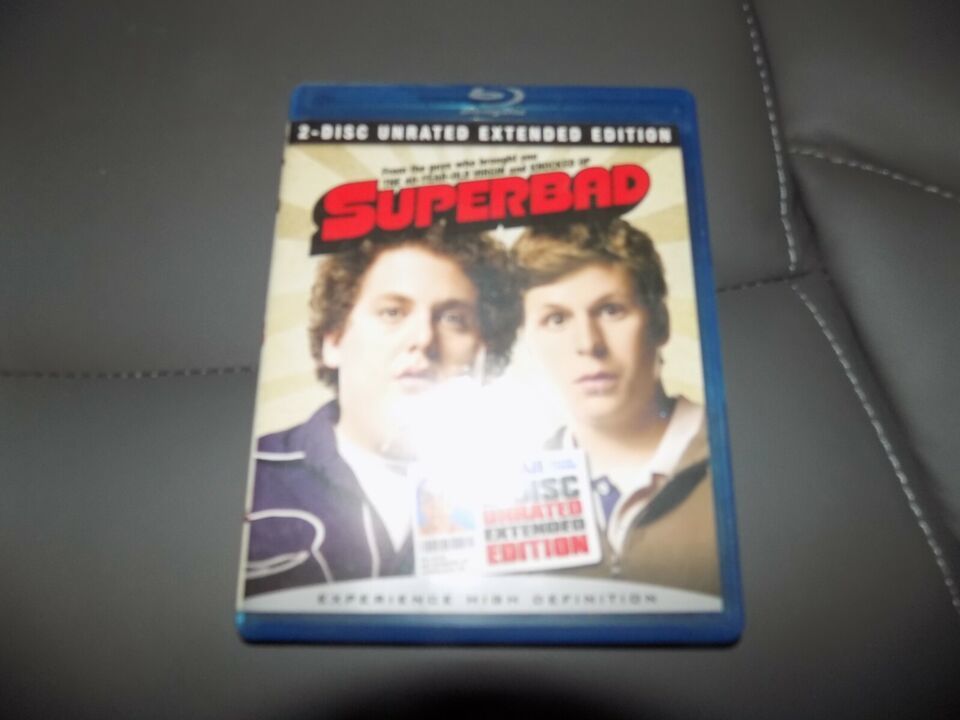 Superbad (Blu-ray Disc, 2007, 2-Disc Set, Unrated Extended Cut) EUC - DVDs & Blu-ray Discs