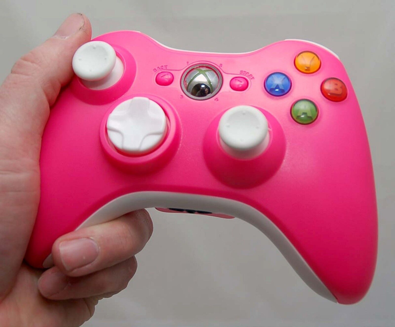 Official Microsoft XBox 360 PINK/White Wireless Controller game gaming ...