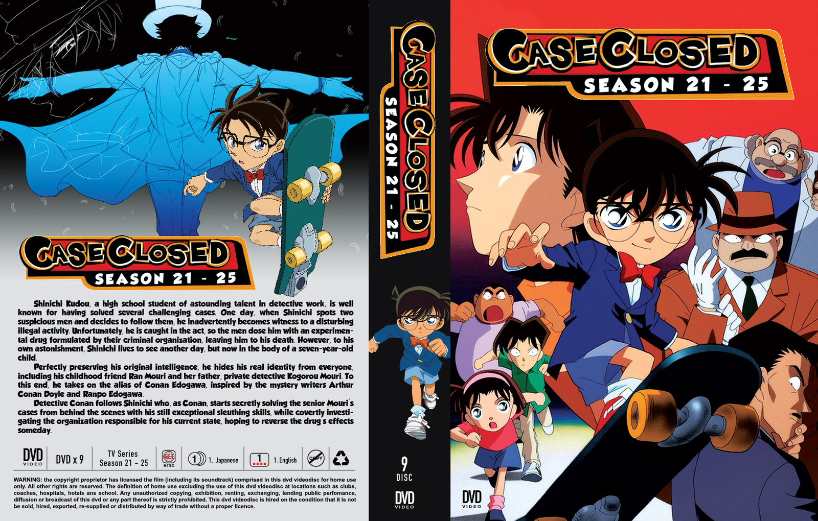 DVD Complete Box Set Detective Conan Case Closed Season 1-25 English ...