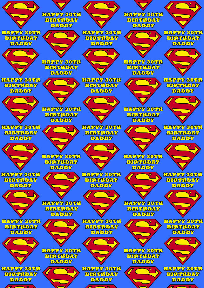 SUPERMAN Personalised Gift Wrap - Spiderman Wrapping Paper - Marvel ...