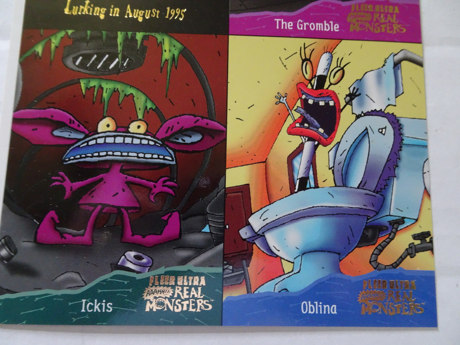 AAAHH!! Real Monsters - Uncut Promo Card Sheet - 1995 Fleer Ultra ...