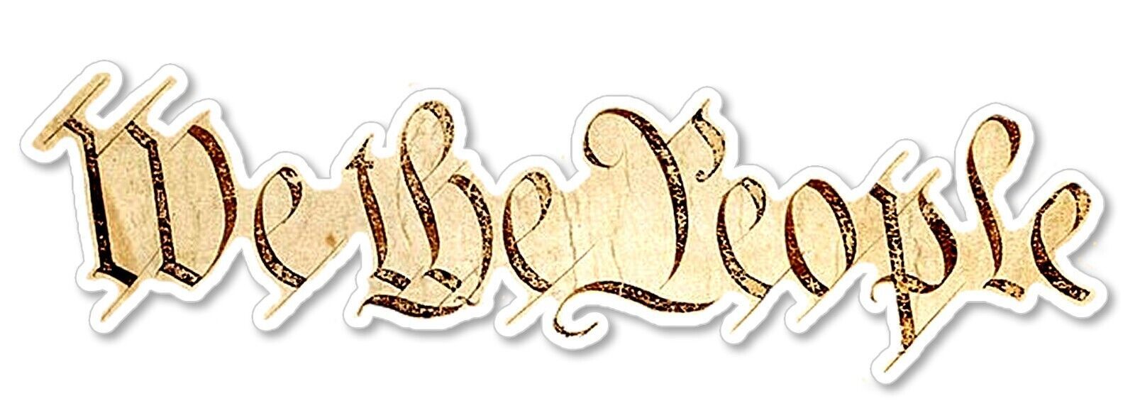We The People Original Distressed Tattered Constitution Vinyl Sticker ...