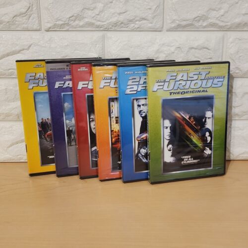 The Fast And The Furious DVD Lot Set 1 2 3 4 5 6 Paul Walker Van Diesel ...