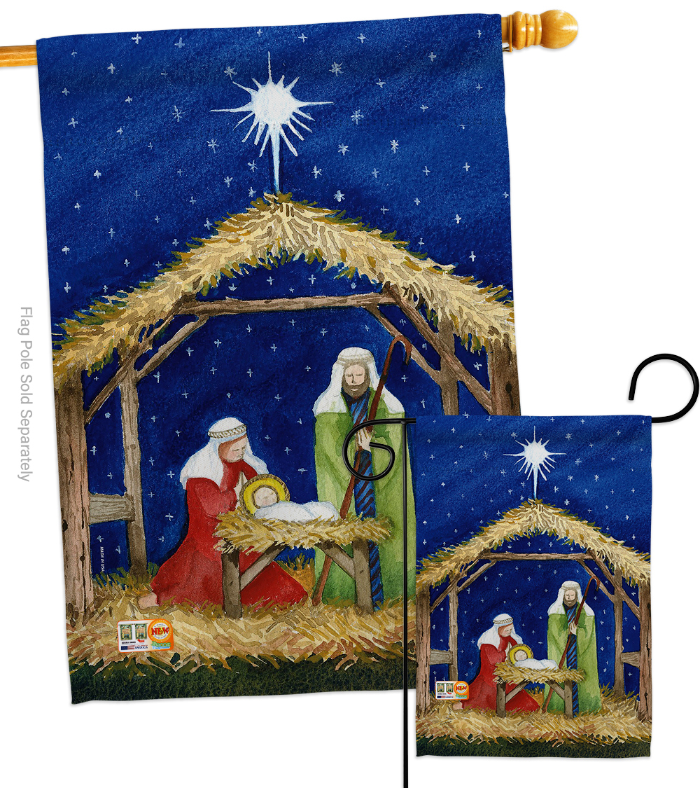 Nativity of Jesus - Impressions Decorative Flags Set S114214-BO - Flags