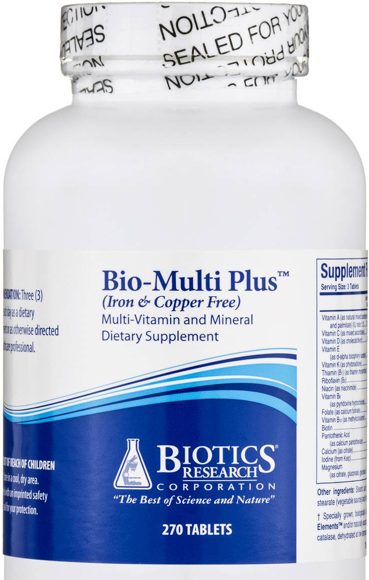 Biotics Research - Bio-Multi Plus (Iron and Copper Free) 270 Tablets ...