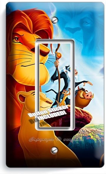 LION KING SIMBA TIMON PUMBA SINGLE GFI LIGHT SWITCH WALL PLATE COVER ...