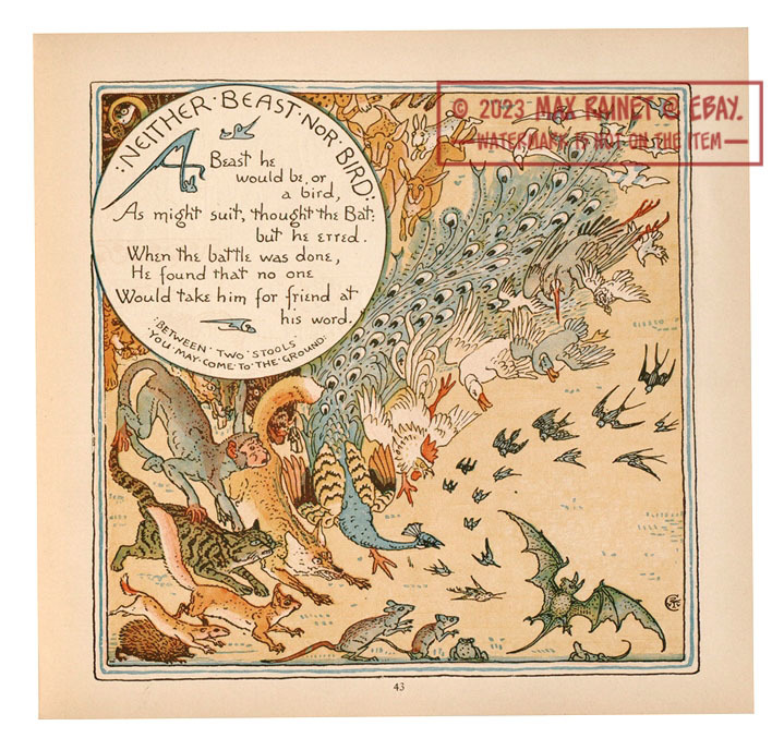 Walter Crane (1887) Baby's Own Aesop Being the Fables Condensed in ...