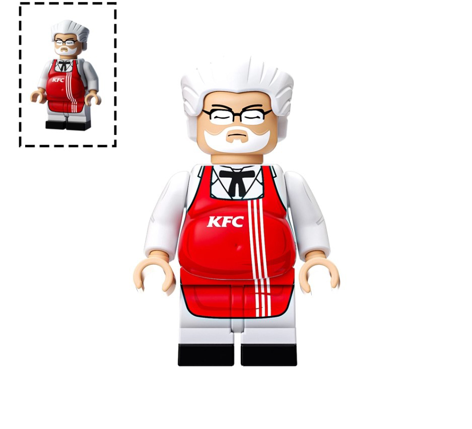 Fat Kfc Colonel Sanders Kentucky Fried Chicken Custom Minifigures ...