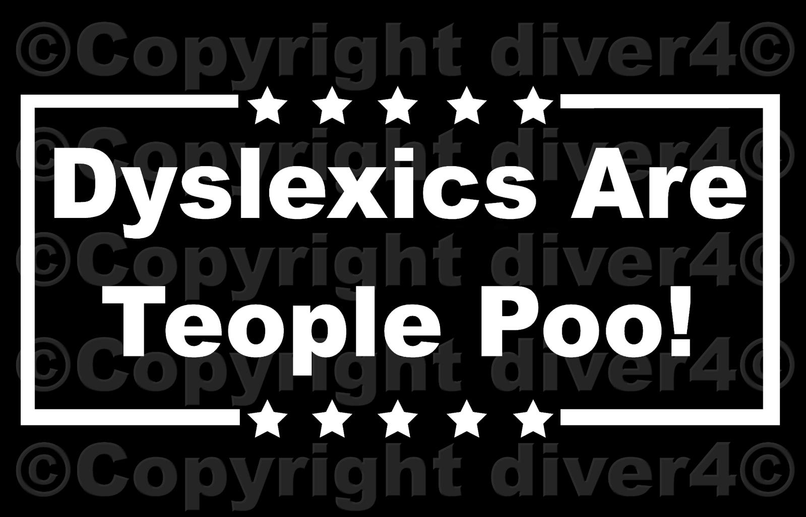 Dyslexics are Teople Poo Funny Car Bumper Sticker Vinyl Decal USA Made ...