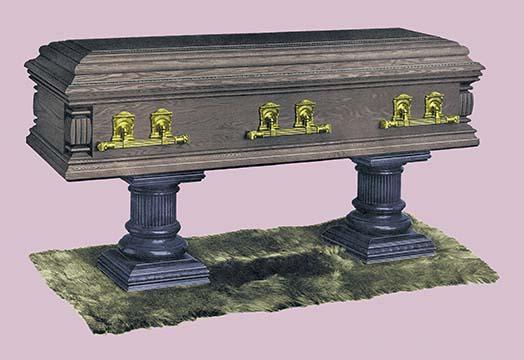 Casket with Marble Stand 20 x 30 Poster - Home Décor