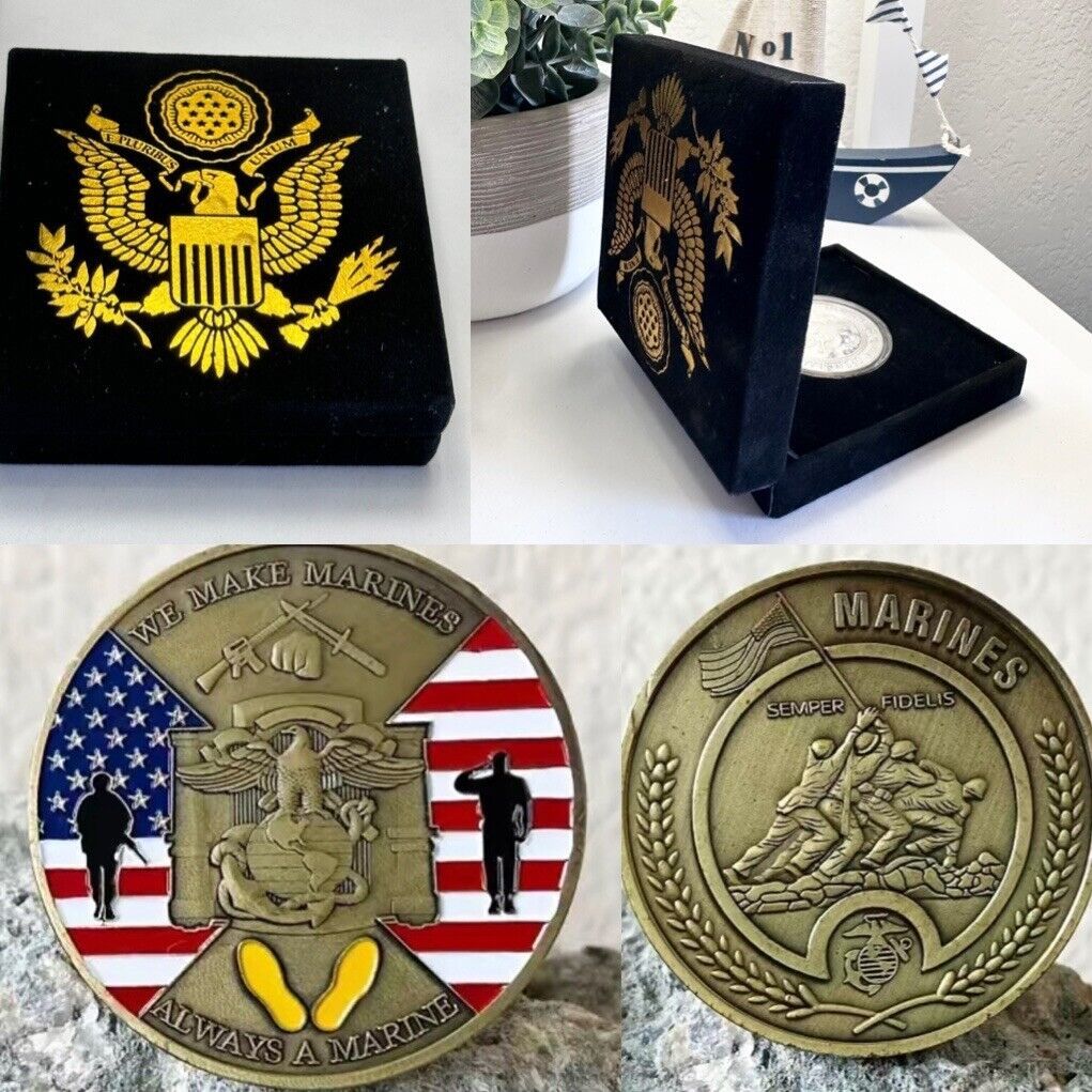 Marine Challenge Coin USMC Battle of Iwo Jima Commemorative Coin Semper ...