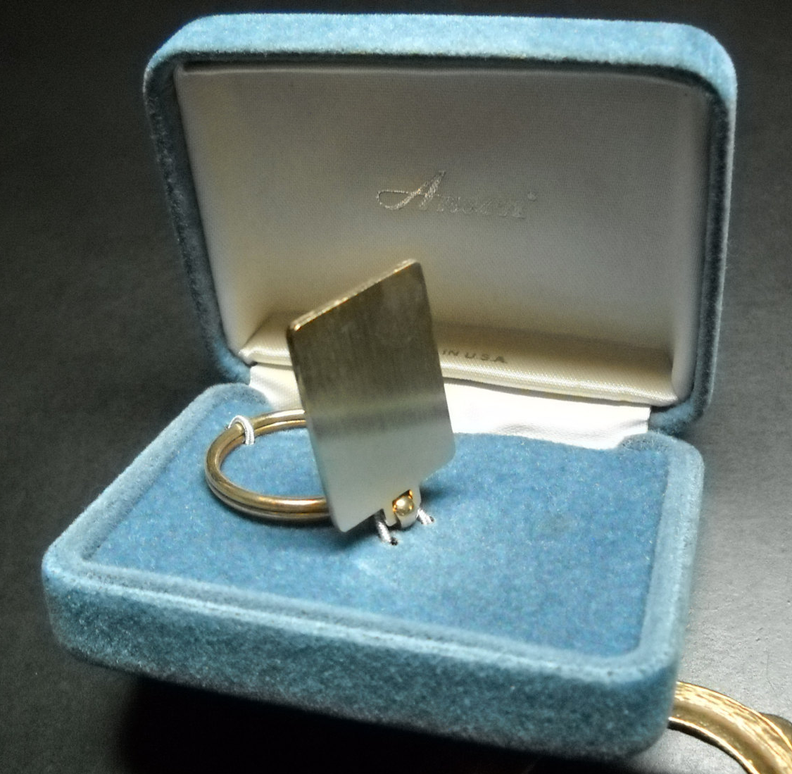 Anson Key Chain Gold Color Metal Brown Black Still in Original Box ...