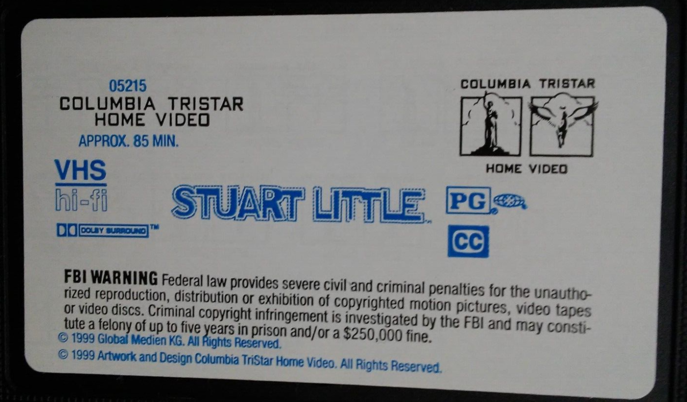 VHS Stuart Little (VHS, 2000, Clamshell, Columbia Pictures) - VHS Tapes
