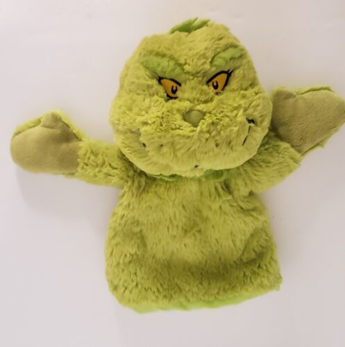 Aurora Small Green Dr. Seuss 10" Grinch Hand Puppet Stuffed Animal - Aurora